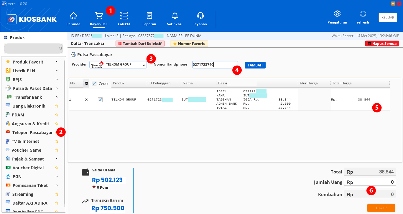 Bayar Tagihan Telepon Pascabayar Telkom & Semua Operator